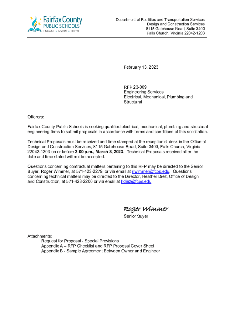 Fillable Online RFP 23-008 Architectural Services BID DUE DATE Fax ...