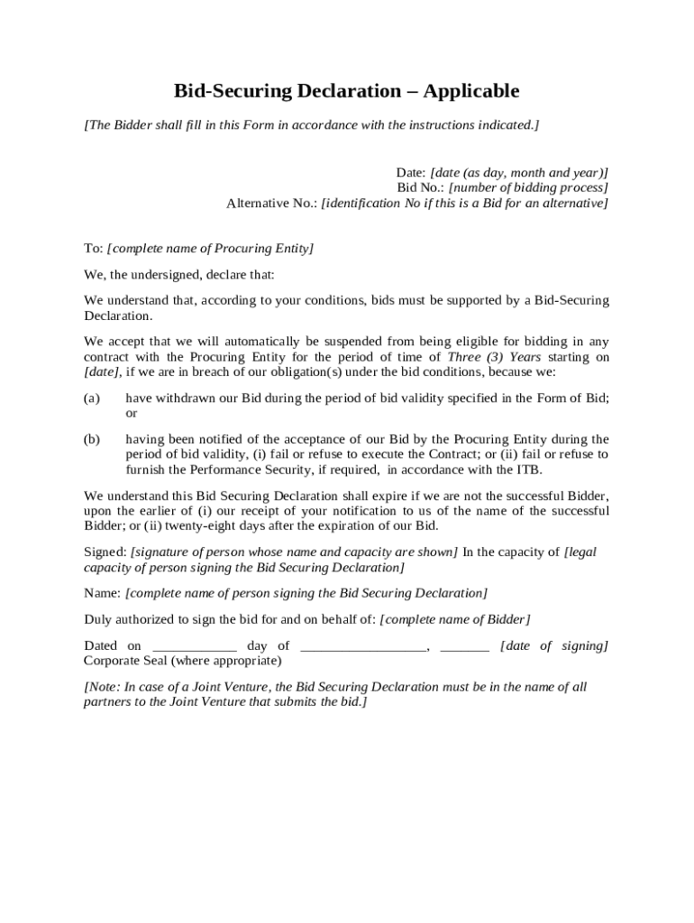 STANDARD BIDDING DOCUMENTS - Statistics Mauritius Doc Template | pdfFiller