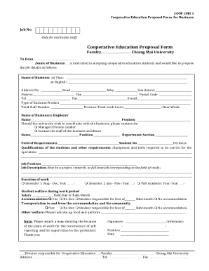 Fillable Online Cooperative Education Action Plan Form Fax Email Print - pdfFiller