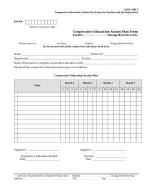 Fillable Online Cooperative Education Supervision Record Form Fax Email ...