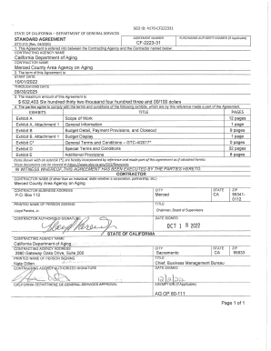 Fillable Online web2 co merced ca STD 213 Standard Agreement Fax Email ...