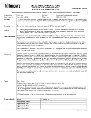 Fillable Online DELEGATED APPROVAL FORM DIRECTOR, REAL ... Fax Email ...