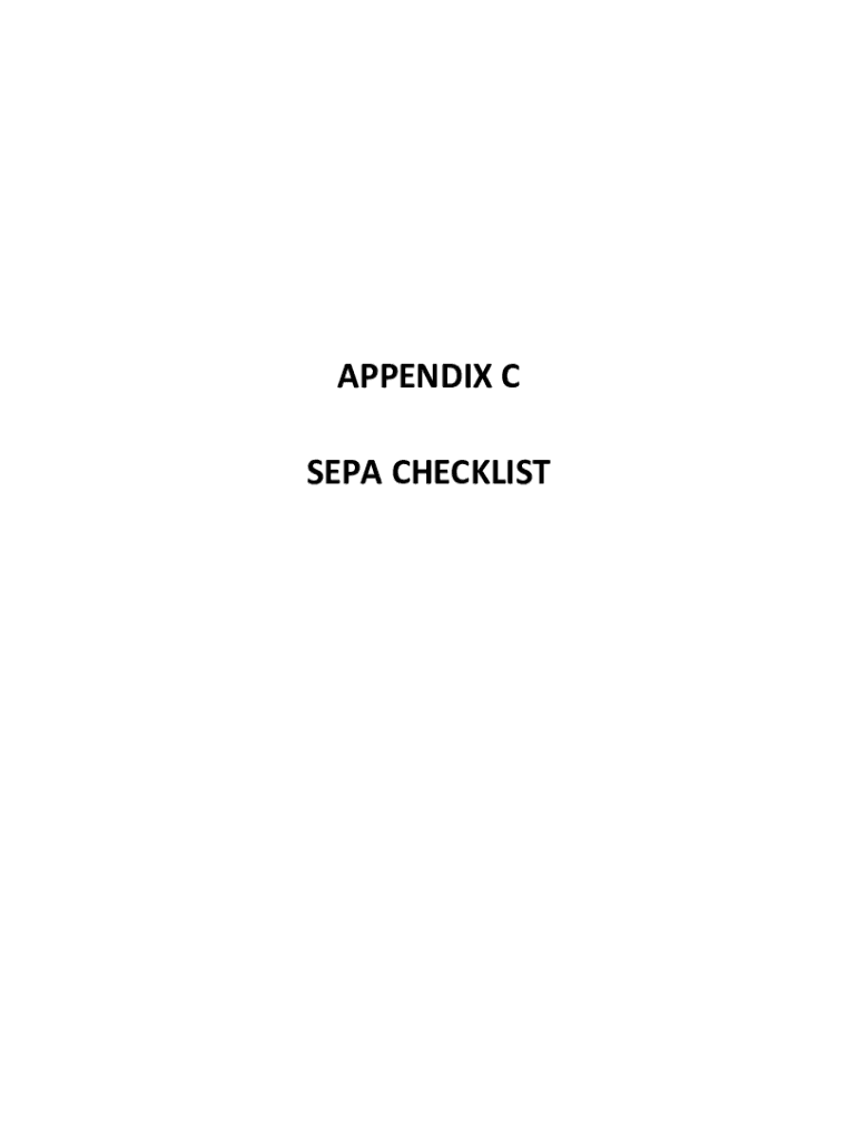 Fillable Online John Rogers Elementary School Final SEPA Checklist Fax Email Print - pdfFiller
