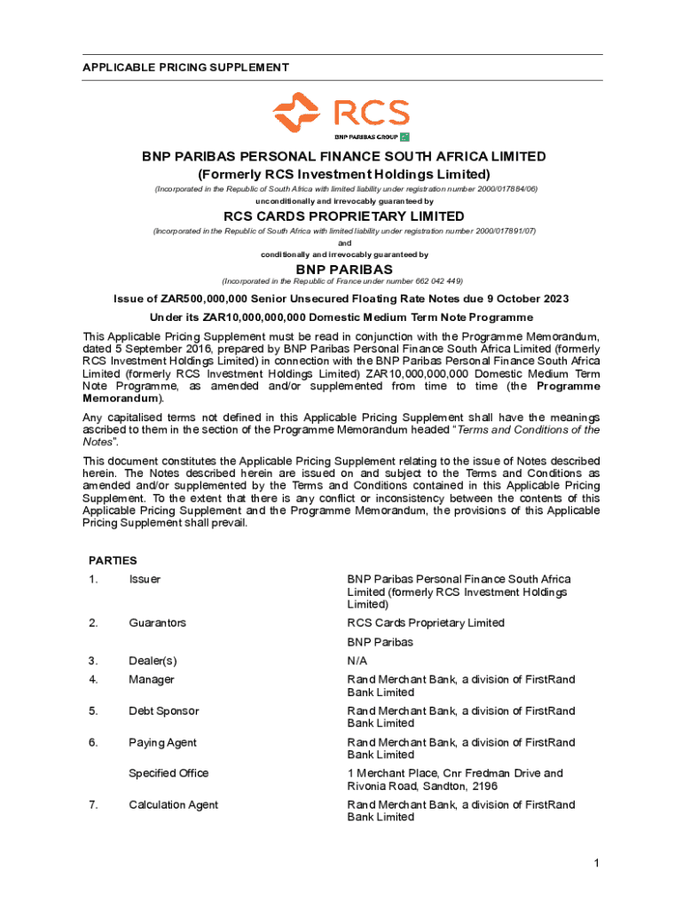 Fillable Online BNPP-Appointment of CFO and Debt Officer Fax Email Print - pdfFiller