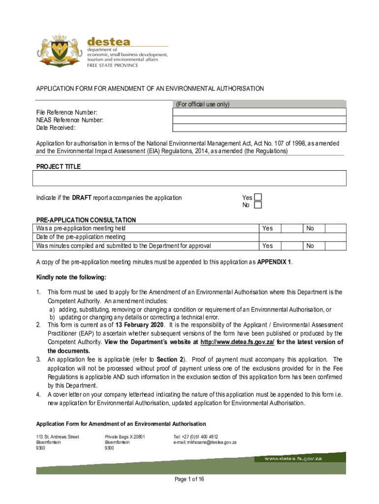 Fillable Online and the Environmental Impact Assessment (EIA ...