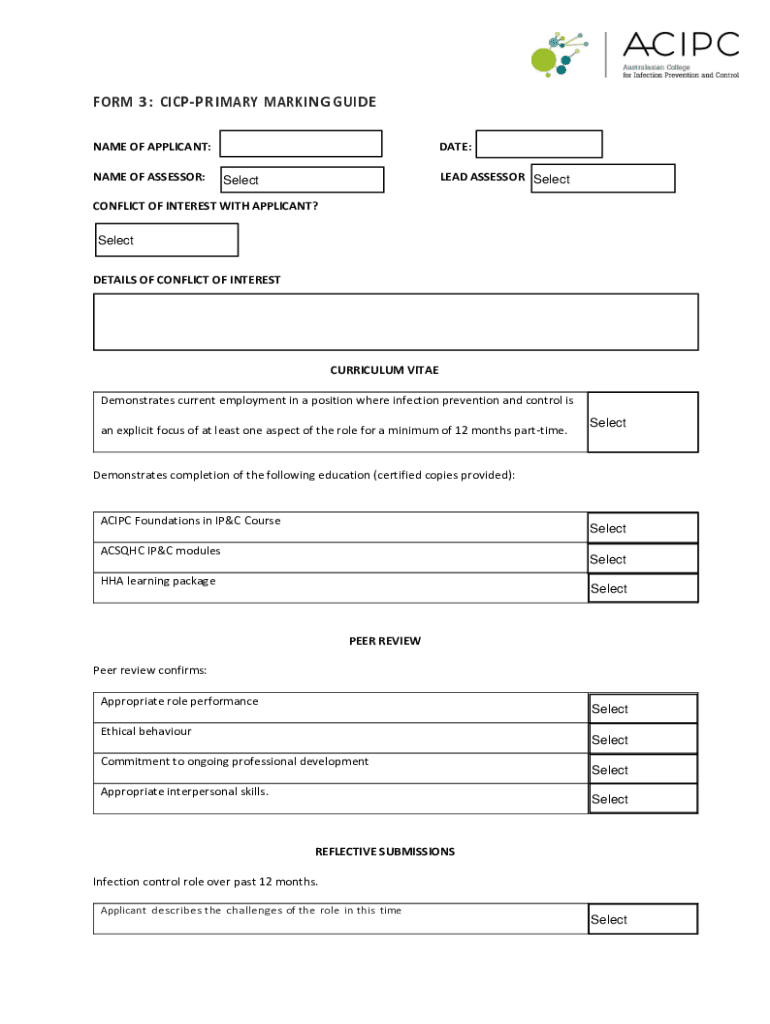 Fillable Online FORM 3: C ICP-PRI MARY MARKI NG GU I DE Fax Email Print ...