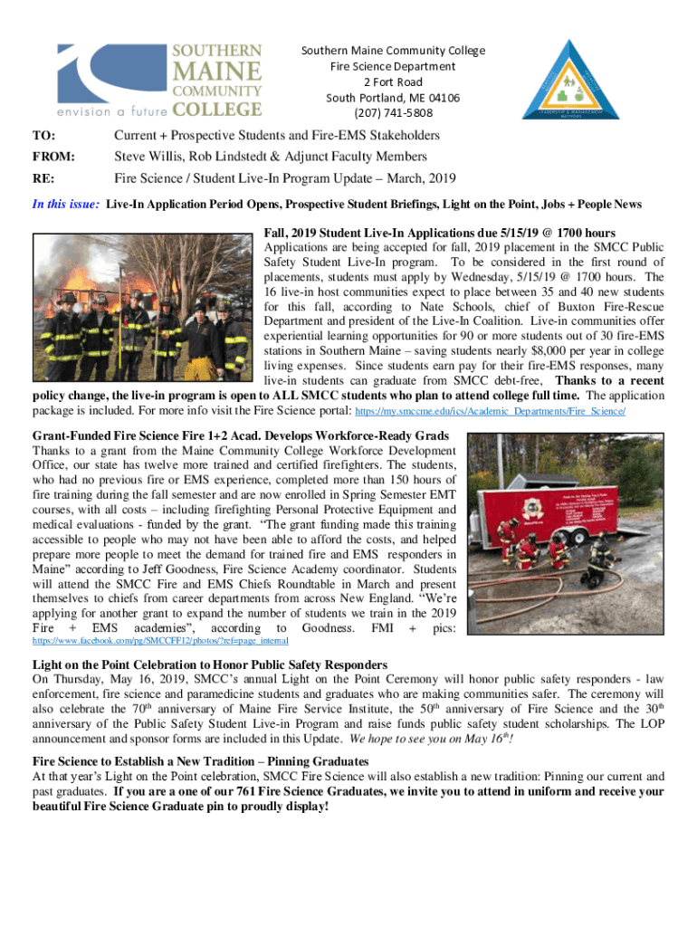 Fillable Online Fire Science/Emergency Medical Technician Certificate ...