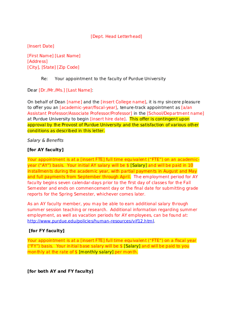 Template for Purdue Letterhead Doc Template | pdfFiller