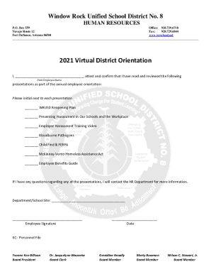 Fillable Online Window Rock Unified School District No Fax Email Print ...