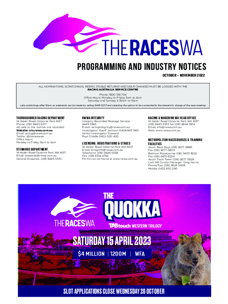 Fillable Online The Races WA Magazine - February - March 2022 by RWWA ...