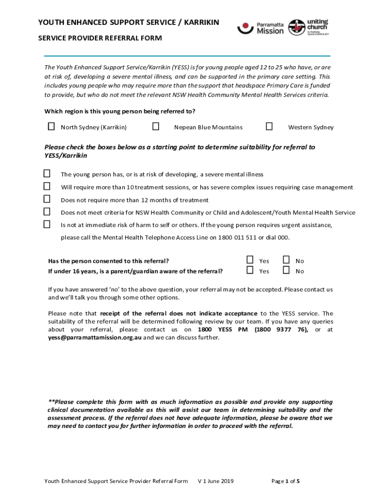 Fillable Online A detailed look at Youth Enhanced Support Service South ...