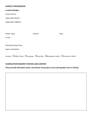 Fillable Online Filming Permit Application Form - Parks Canada Fax ...