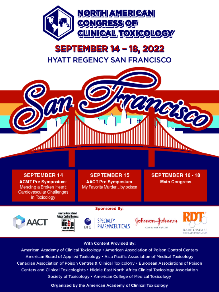 Fillable Online North American Congress of Clinical Toxicology (NACCT ...
