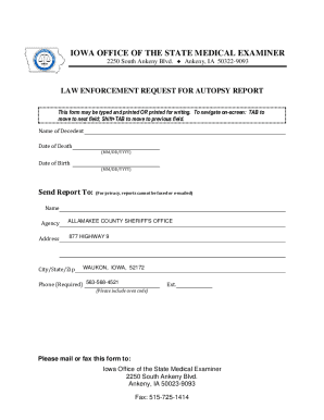 Fillable Online How do I request an autopsy report? - Polk County Iowa ...