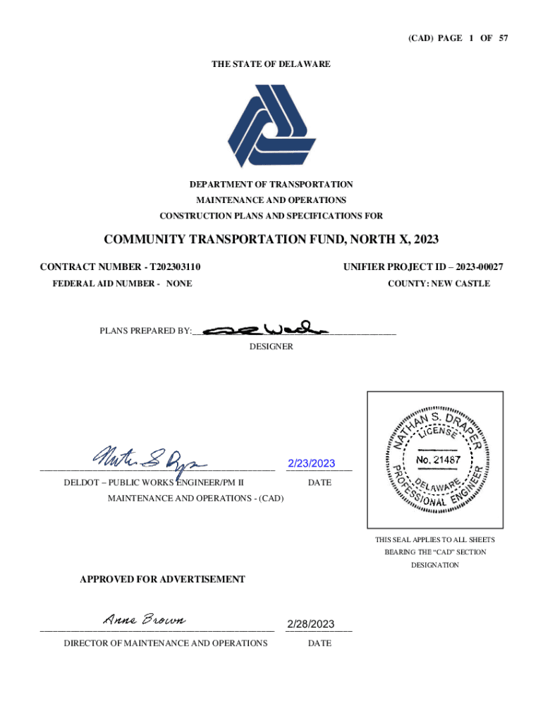 Fillable Online Part F - eConstruction - Delaware DOT Construction Manual Fax Email Print ...