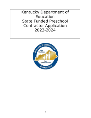 Preschool Regulations - Kentucky Department of Education - education ky ...