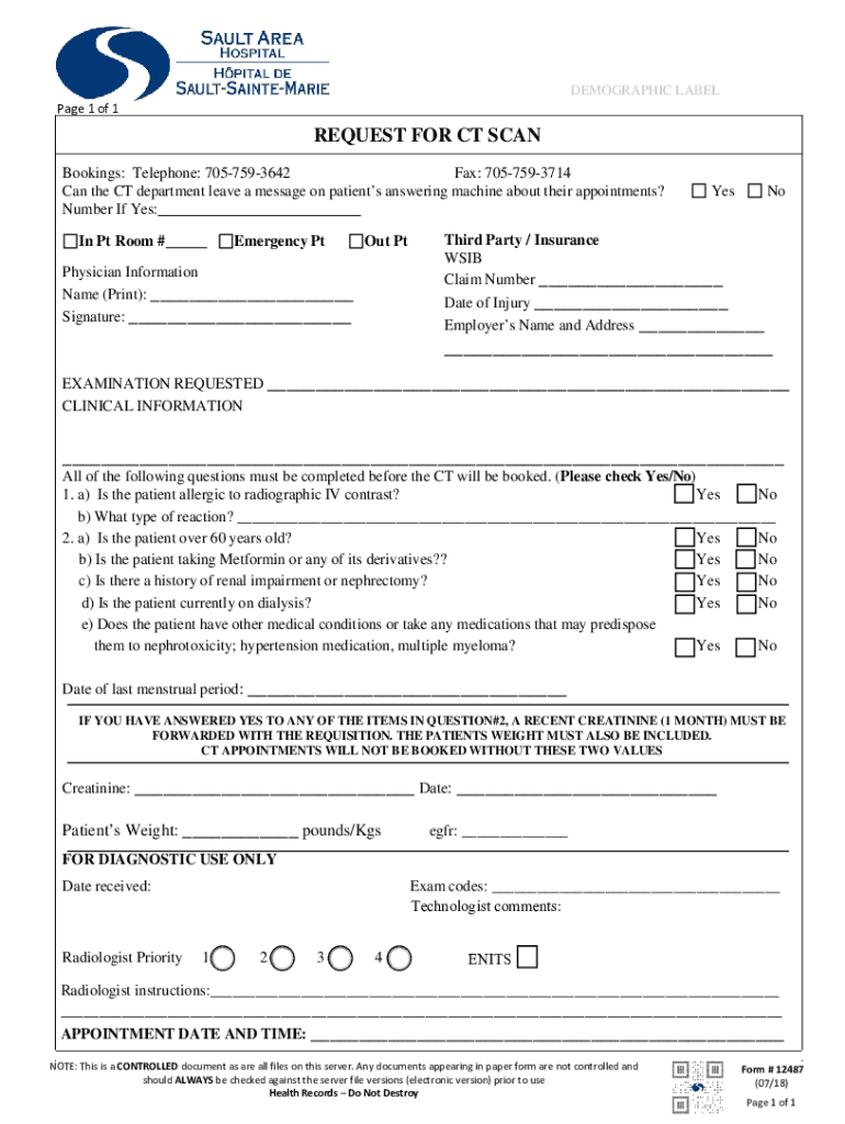 Fillable Online Radiology Services at UW Medical Center - Montlake Fax Email Print - pdfFiller