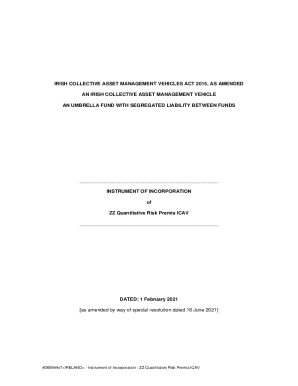 Fillable Online Irish Collective Asset management Vehicles Act (ICAV ...