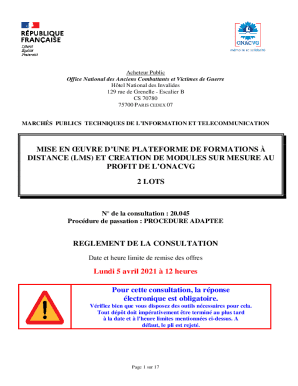 Remplissable En Ligne MISE EN UVRE D'UNE PLATEFORME DE FORMATIONS... Fax Email Imprimer - pdfFiller