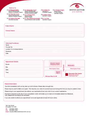 Fillable Online 167295 - Doncaster Eye Referral Form.indd Fax Email ...