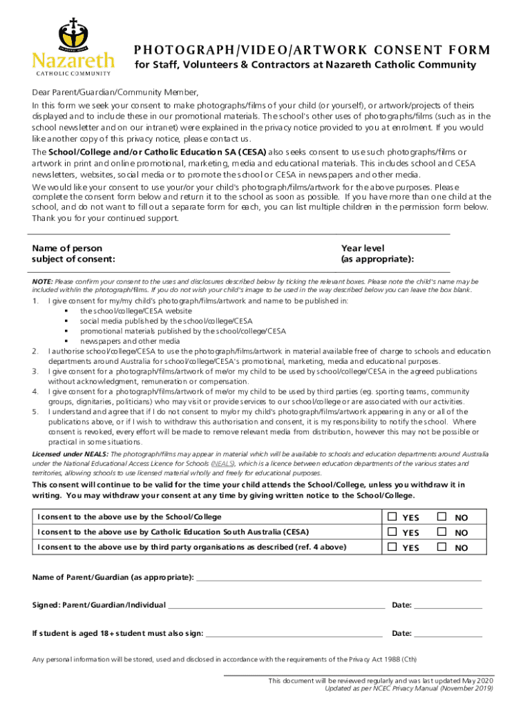 Fillable Online general volunteer consent form for liability release ...