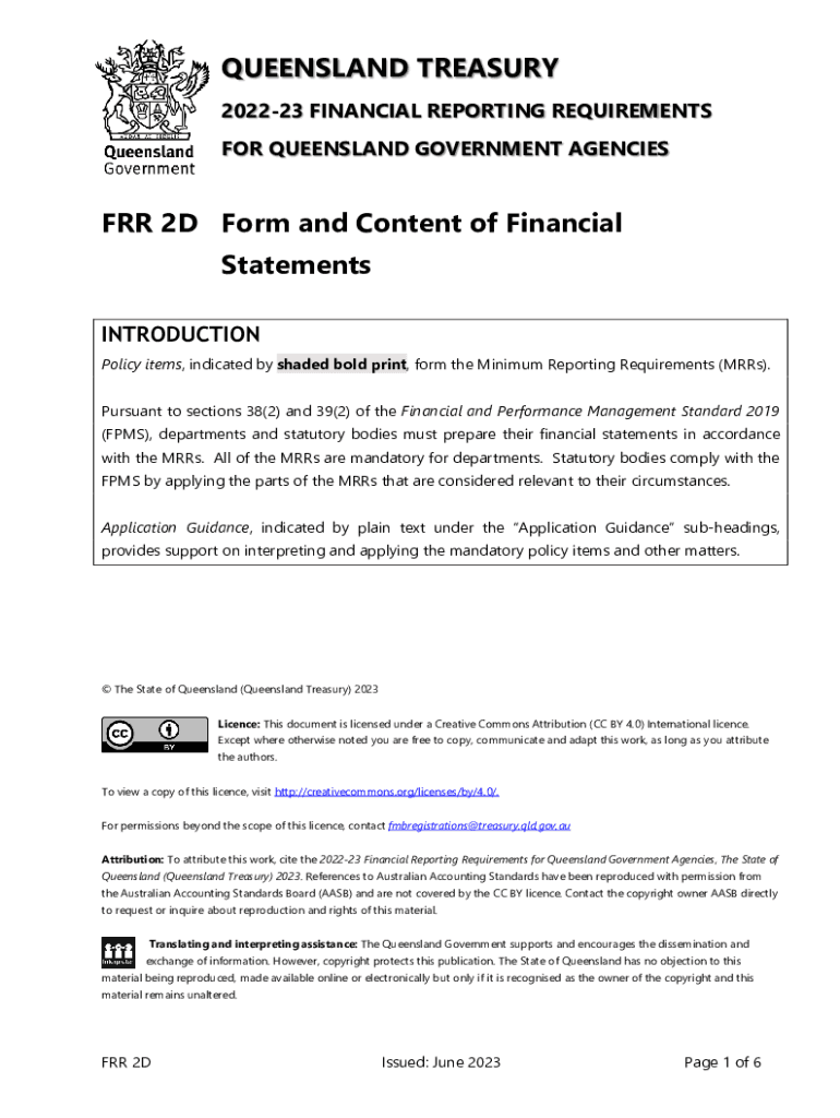 Fillable Online FRR 2D Form and Content of Financial Statements Fax ...