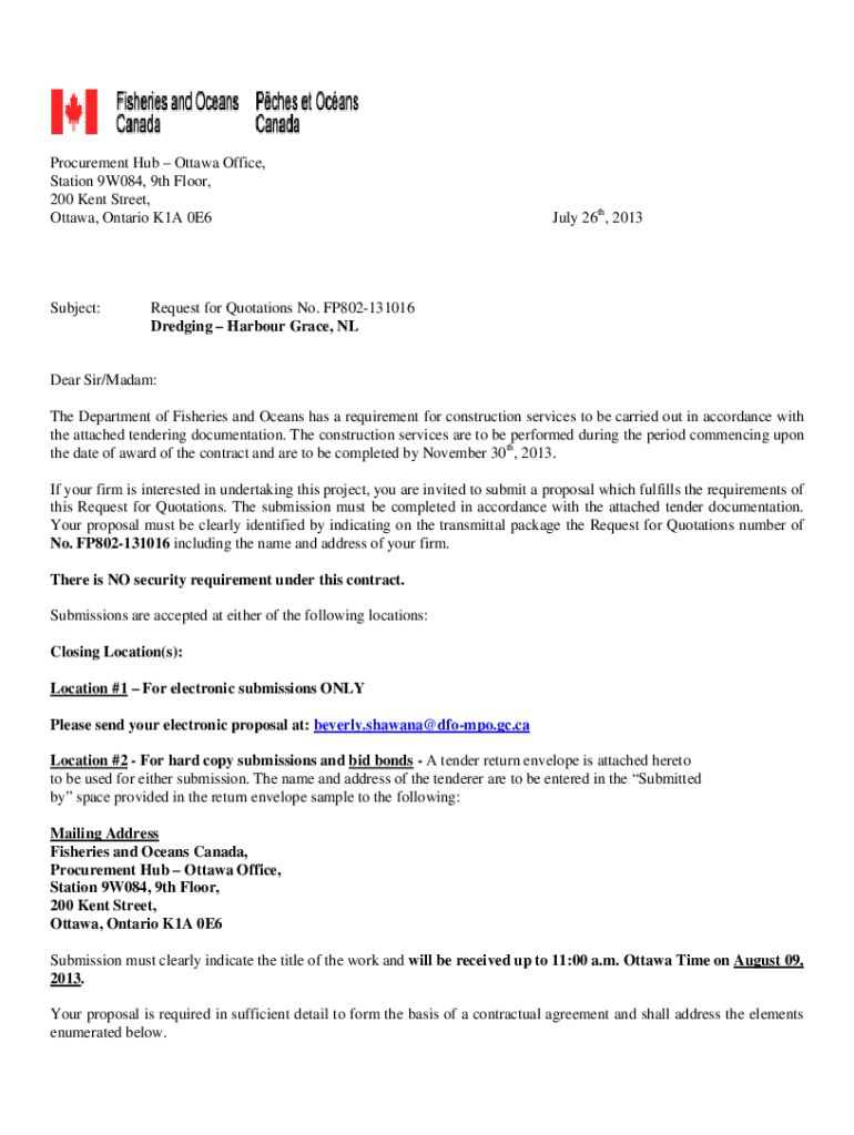 Fillable Online Procurement Hub Ottawa Office, Station 9W084, 9th Floor ... Fax Email Print ...