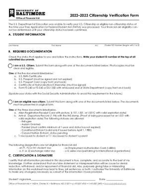 Fillable Online 20222023 Citizenship Verification Form Fax Email Print ...