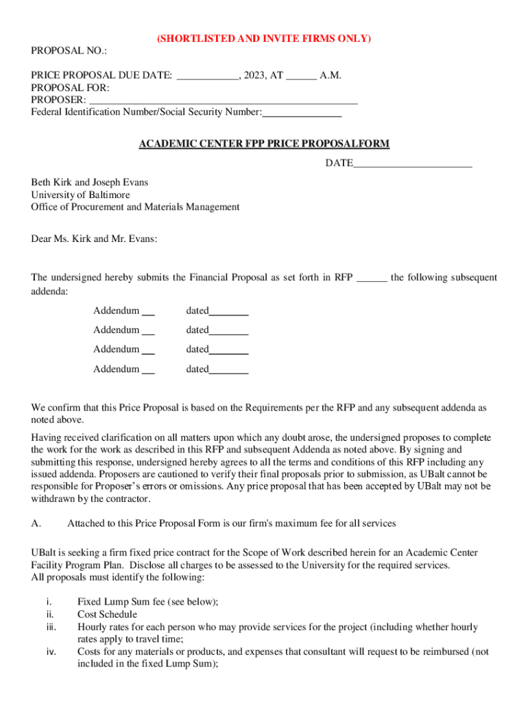 Fillable Online Sample Business Proposal Cover Letter Fax Email Print - pdfFiller