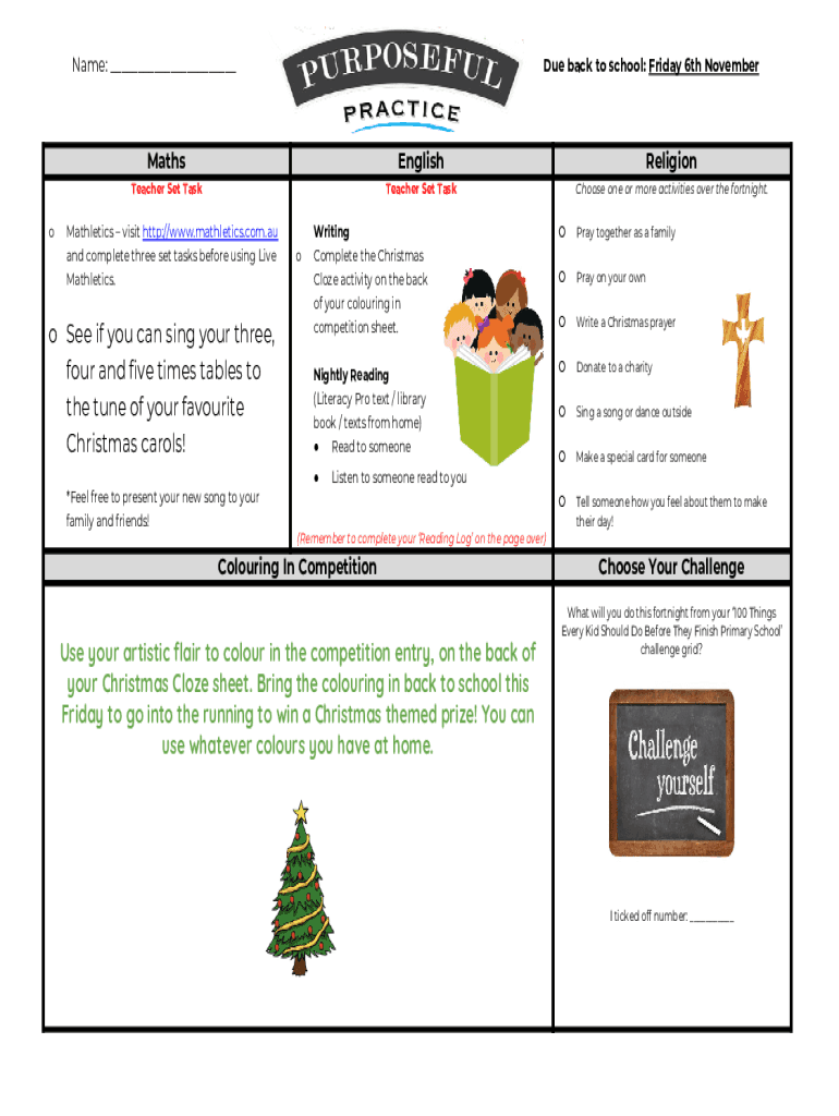 Fillable Online o See if you can sing your three, four and five times ...