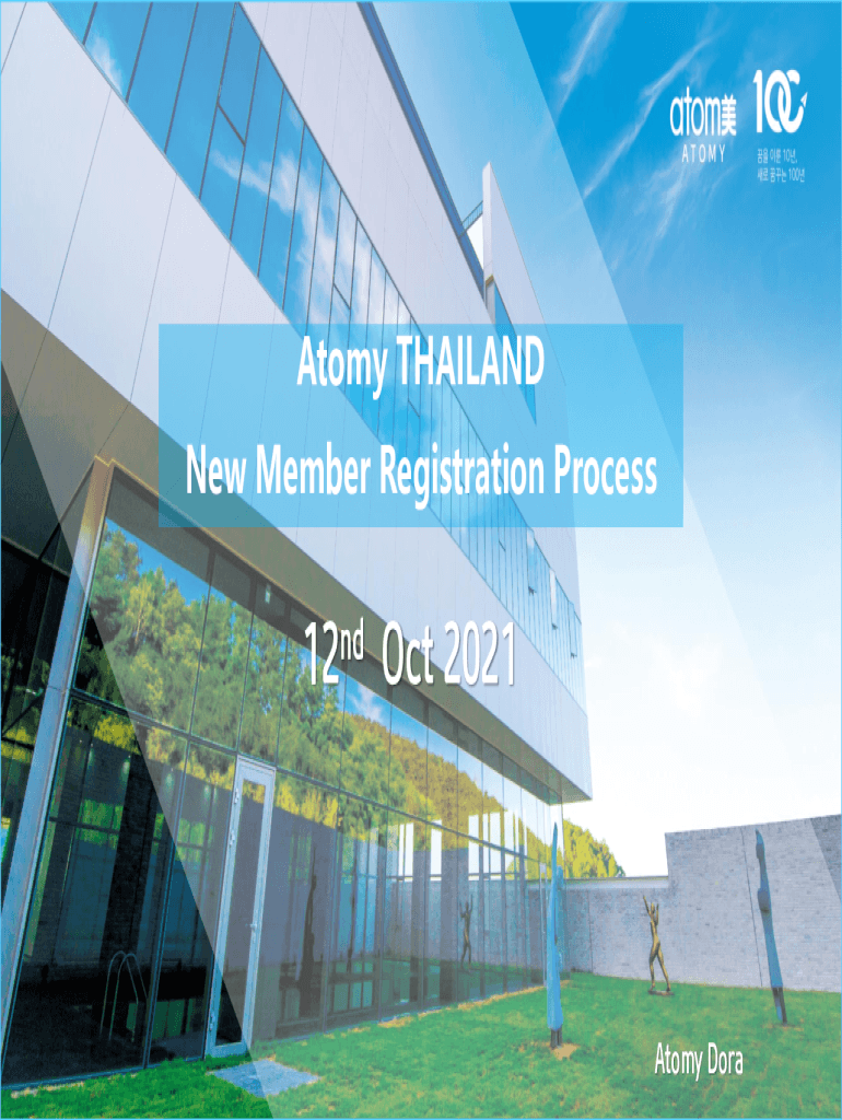 Fillable Online Atomy THAILAND New Member Registration Process Fax ...