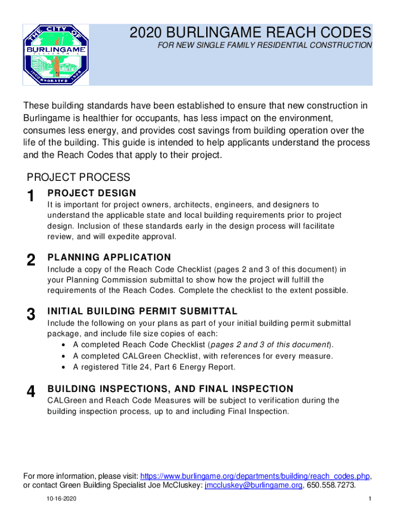 Fillable Online Reach Code Requirements and Checklists for Applicants - BDC Fax Email Print ...