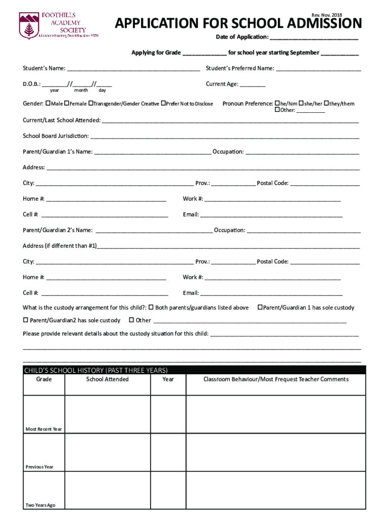 Fillable Online Griffin Middle School - Employment application Fax ...