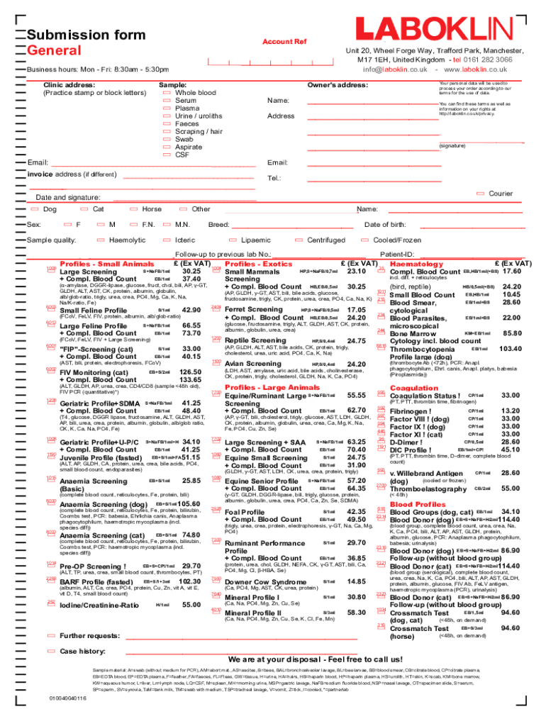 Fillable Online Submission form - General Fax Email Print - pdfFiller