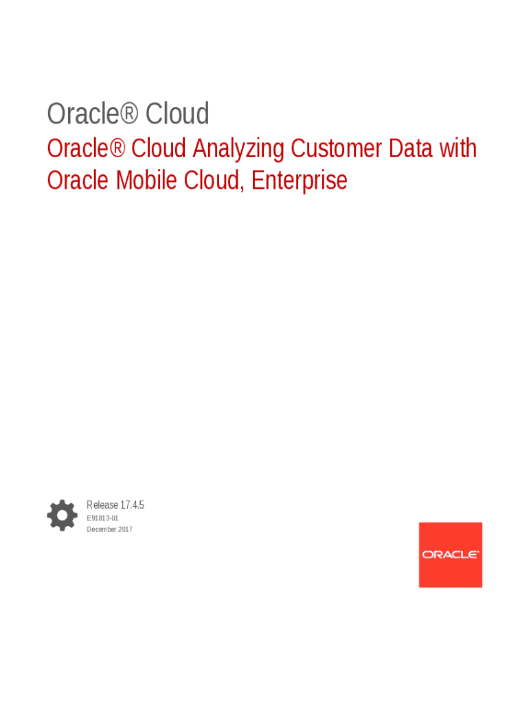 Fillable Online 1 An Analyst's Roadmap to Oracle Mobile Cloud ...