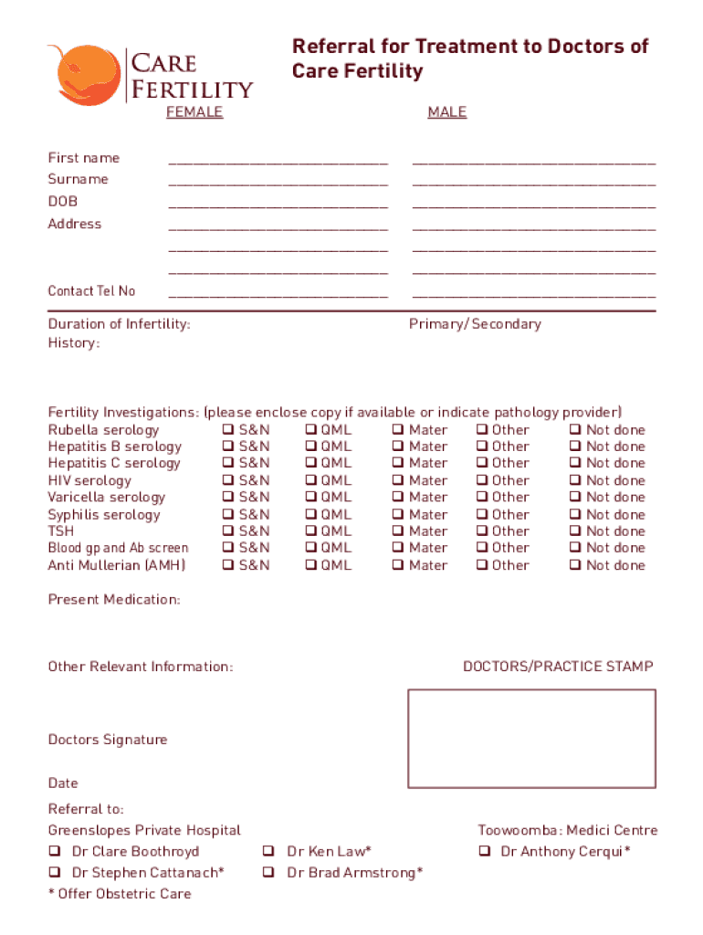 Fillable Online Secondary Infertility, Why You Might Not Be Getting ...