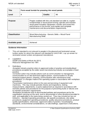 Fillable Online 696 Form wood furnish for pressing into wood panels ...