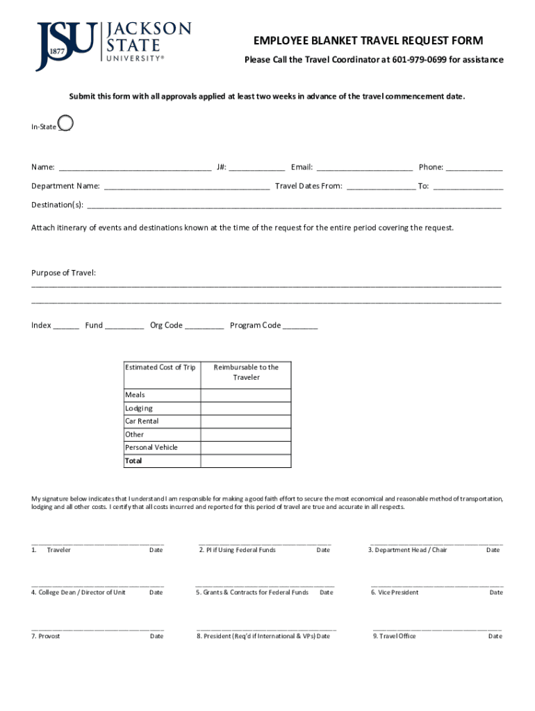 Fillable Online What is a business travel request form? Fax Email Print ...