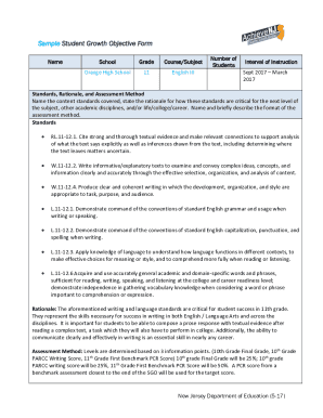 Fillable Online It's All About Student Growth Objectives Fax Email ...