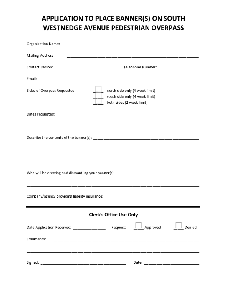 Fillable Online Banners on Pedestrian Bridges - Economic Development ...