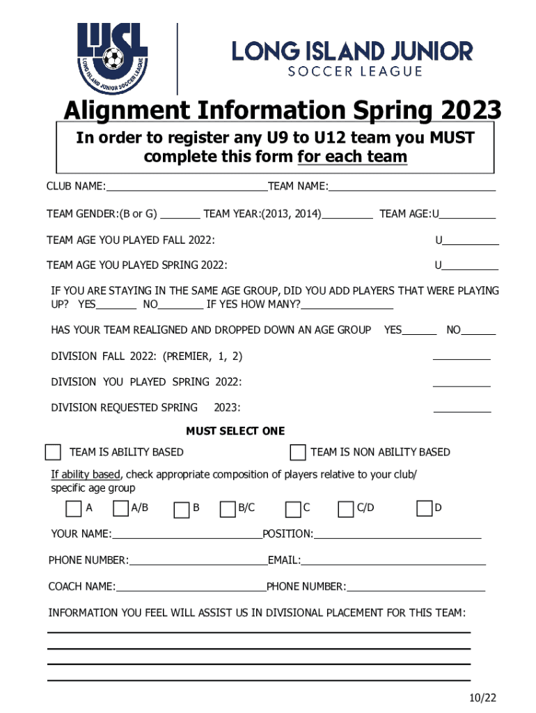 Fillable Online Team Alignment Sample Form Fax Email Print - pdfFiller