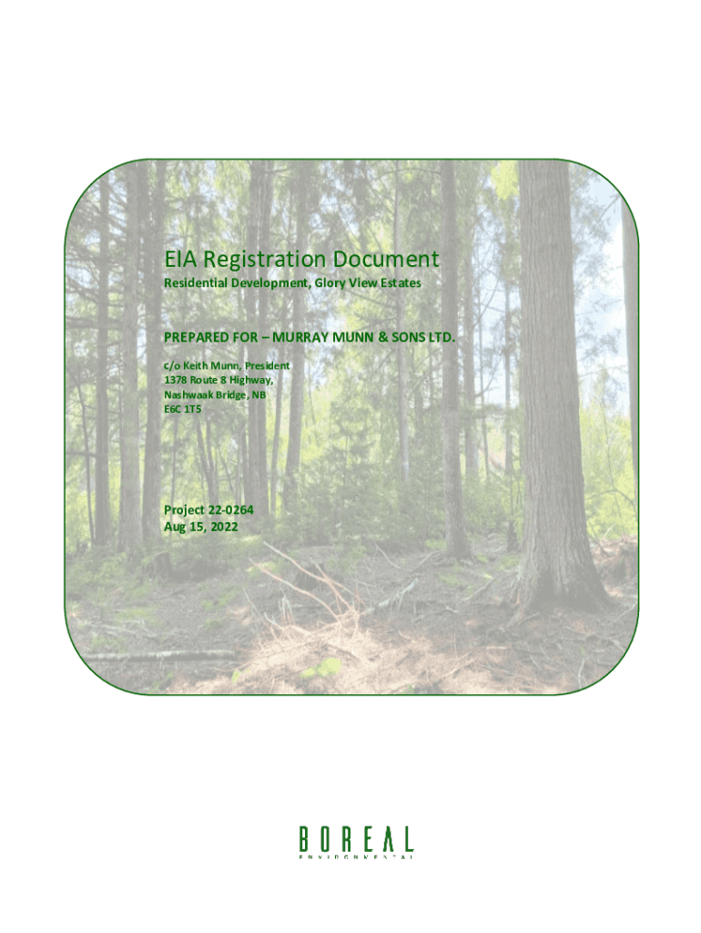 Fillable Online EIA Registration Document - New Brunswick Courts / Les ...