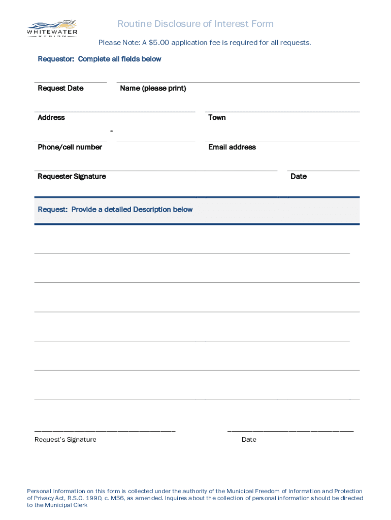 Fillable Online Routine Disclosure Procedures Fax Email Print - pdfFiller