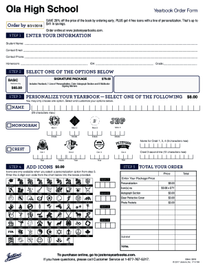 Fillable Online schoolwires henry k12 ga 2024 Penn High School Early Yearbook Sale Order Form ...