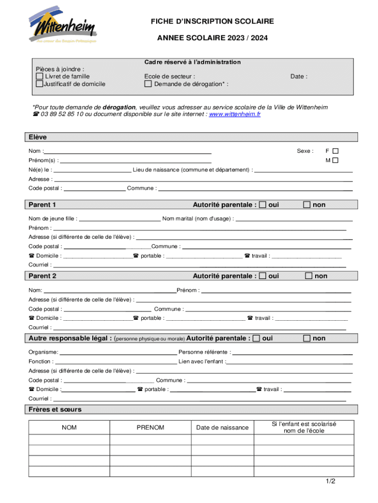 Remplissable En Ligne LES PRE-INSCRIPTIONS SCOLAIRES AURONT LIEU Du ... Fax Email Imprimer ...