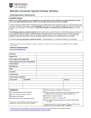 Fillable Online monash edu Order a student letter - Current students ...