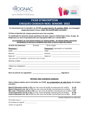 Remplissable En Ligne Seniors Colis de fin d'anne, c'est le moment de s'inscrire Faxer Email ...