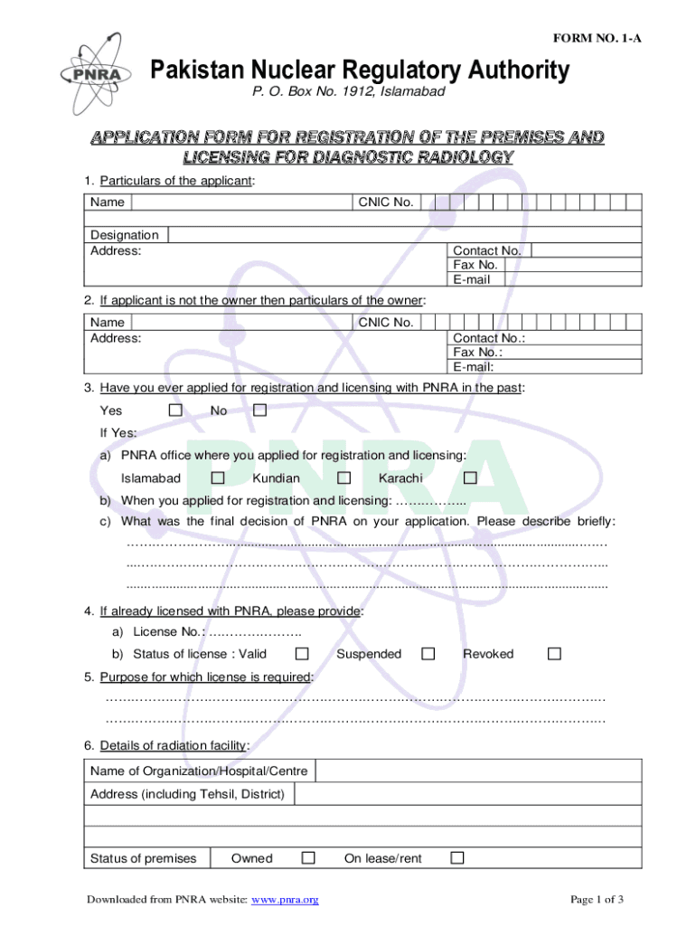 Fillable Online PNRA Application FormPDFBachelor Of Science Fax Email Print - pdfFiller