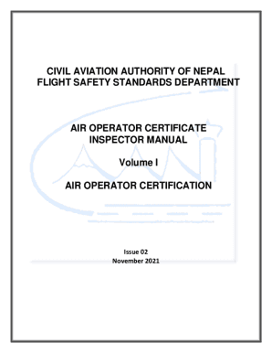 Fillable Online Air Operators Certificate Process Manual Fax Email ...
