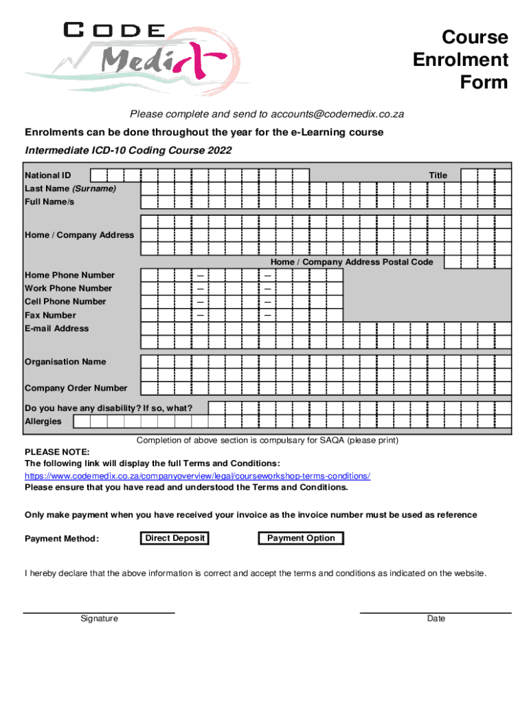 Fillable Online Basic Training in ICD-10 CodingUniversity of Cape Town Fax Email Print - pdfFiller